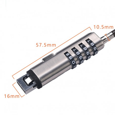 Universal Notebook/Laptop lock for devices without Kensington slot